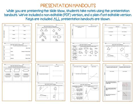 Transformations Guided Notes Presentations And Inb Activities