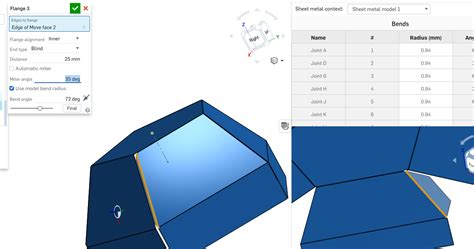 Sheet Metal Internal Corner Flanges — Onshape