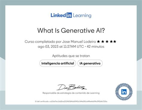 Jose Manuel Lodeiro ★★★★★ On Linkedin Certificate Of Completion