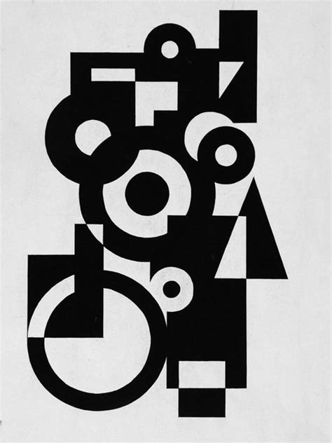 Geometric Shapes Design Black And White Examples And Forms Collection
