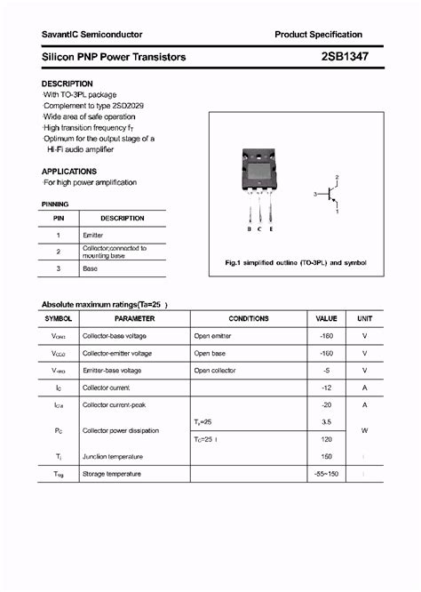 2SB1347_4413038.PDF Datasheet Download --- IC-ON-LINE