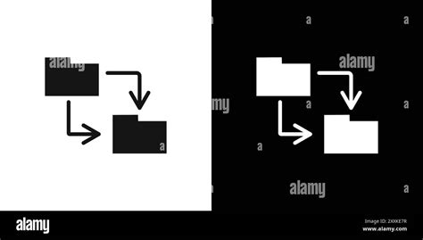 Data Synchronization Icon Logo Sign Vector Outline In Black And White Color Stock Vector Image