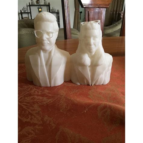 3d Printer Couple Bust Couple With Glasses Professors Teachers