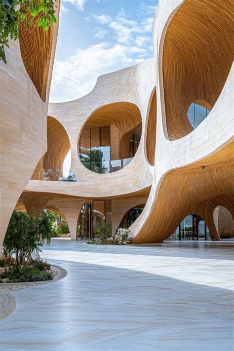 Modern Building Exterior Showcasing Innovative And Futuristic