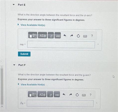 Solved Calculate The Component Of The Resultant Force In The Chegg Com