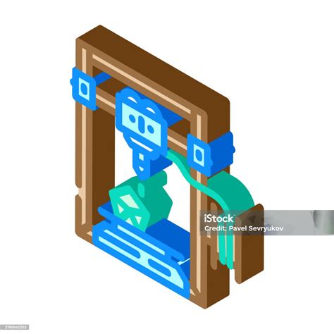 3d 인쇄 기계 산업 4 아이소 메트릭 아이콘 벡터 일러스트 레이 션 0명에 대한 스톡 벡터 아트 및 기타 이미지 0명 3차원 형태 감지기 Istock