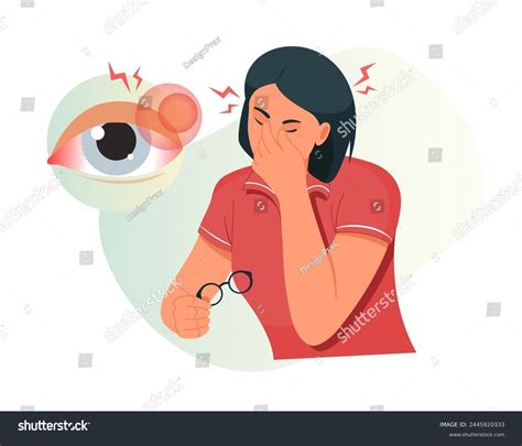 Digital Eye Strain Person Sitting On Stock Vector Royalty Free 2445920333 Shutterstock