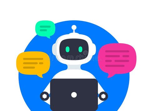 Chatbot With Speech Bubbles Concept Stock Vector Illustration Of