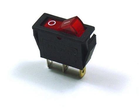 Illuminated Rocker Switch Spst 120 Volt Ac 20 Amp Color Red