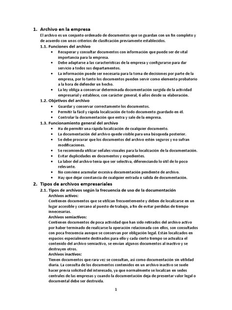 Archivo Y Clasificación De Documentos Pdf Archivo De Computadora