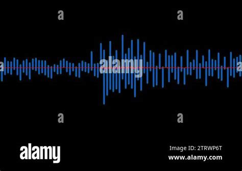 Motion Graphics And Animated Background Of Pulsating Blue Line Acting Similar To Audio Equalizer