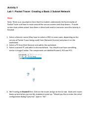 DCF Lecture Activity Introducing Switches Into The Network Pdf Activity Lab