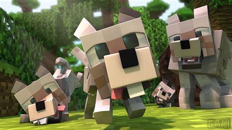Lobos De Minecraft Lobo Hermoso