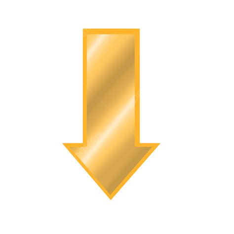 Arrow Pointing Down Clipart Hd Png Gold Down Arrow Png Gold Arrow