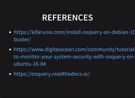 osquery monitoring system process ppt