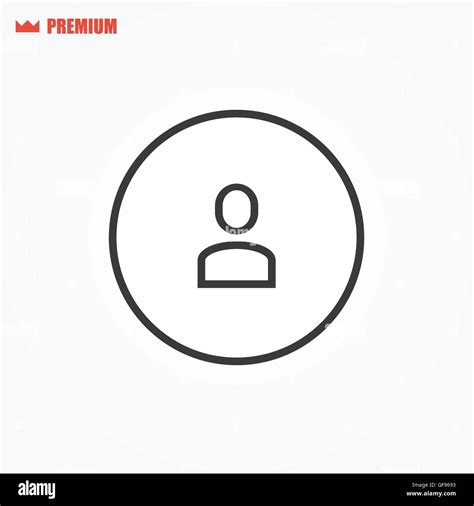 Rounded Profile Button Vector Icon Stock Vector Image And Art Alamy