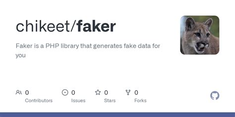 GitHub Chikeet Faker Faker Is A PHP Library That Generates Fake Data For You