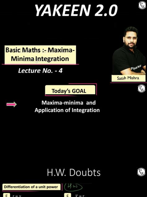 Basic Maths 04 Classnotes Integration L 4 Yakeen Final Compressed Pdf