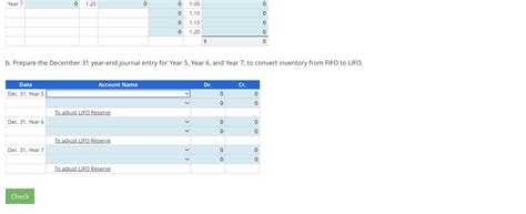 Solved Converting Fifo Inventory To Dollar Value Lifo And