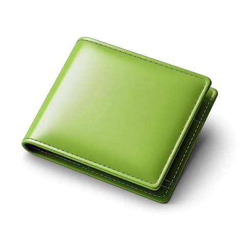Premium Vector Green Color Wallet Isometric Vector White Background Isol