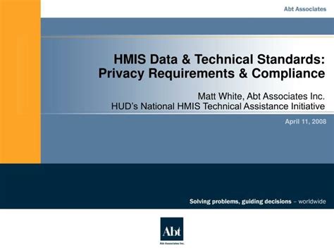 Ppt Hmis Data And Technical Standards Privacy Requirements