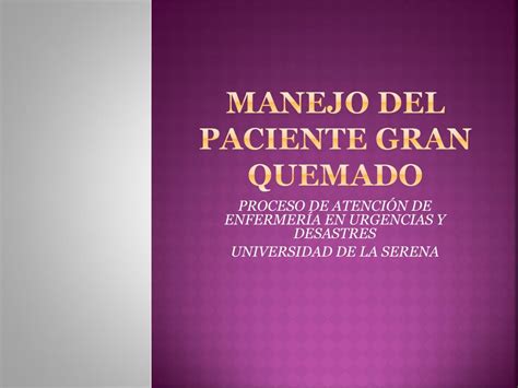 Ppt Manejo Del Paciente Gran Quemado Powerpoint Presentation Free