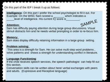 IEP How To Write An IEP By Elizabeth Mcgovern Teachers Pay Teachers