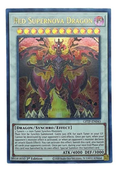 Yugioh Red Supernova Dragon Mercadolibre 📦