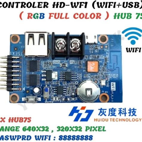 Jual DS99 Controller LED Huidu HD WF1 Wifi RGB Full Color HDWF1 P10 Smd Dip Dll Shopee Indonesia