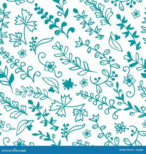 Floral Seamless Pattern For Invitation Card Stock Vector Illustration