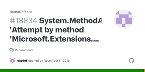Systemmethodaccessexception Attempt By Method Microsoftextensions