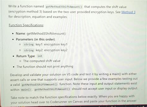 Solved Method 3 Is A Right Shift Encryption With A Shift