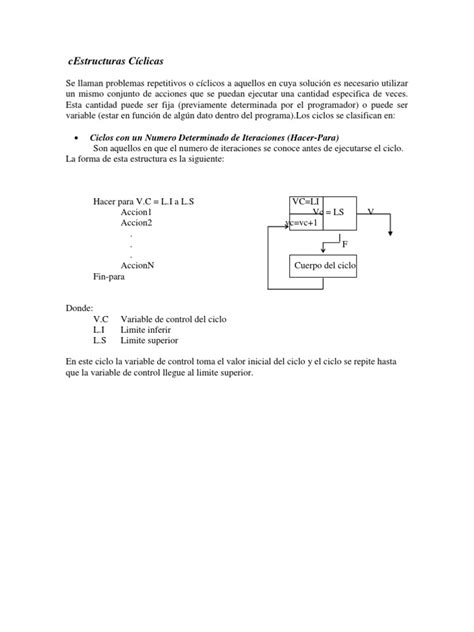 Estructuras Ciclicas Pdf Iteración Función Matemáticas