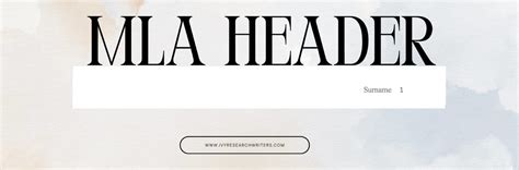 Mla Header Format Mla Style Guide For Your Research Paper