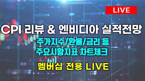 4월 Cpi 리뷰 And 엔비디아 실적 전망 시황지표 차트체크 Youtube