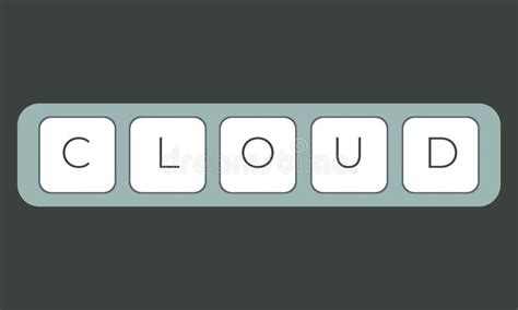 Computer Keyboard Key With Key Cloud Keyboard Keys Icon Button Stock Vector Illustration Of
