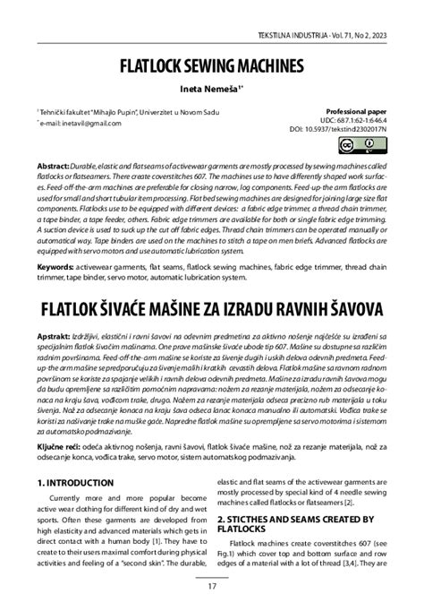 Pdf Flatlock Sewing Machines