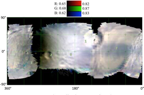 Figure 1 From Photometric Corrected Albedo Maps Of Tethys By Cassini Vims Semantic Scholar