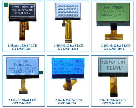 Genyu Custom COG FPC LCD Display 1 7 Screen 128 32 Dot Matrix LCD Shen Zhen Genyu Optical Co