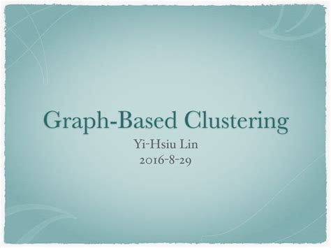 Graph Based Clustering Pdf