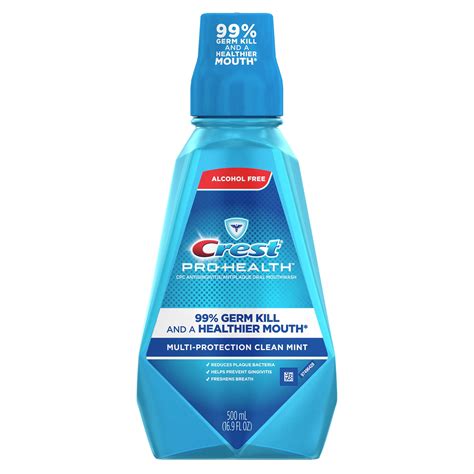 Crest Pro Health Mouthwash Alcohol Free Clean Mint 169 Fl Oz