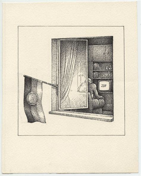 Lemo Objekt Karikatur Ddr Flagge Und Westfernsehen