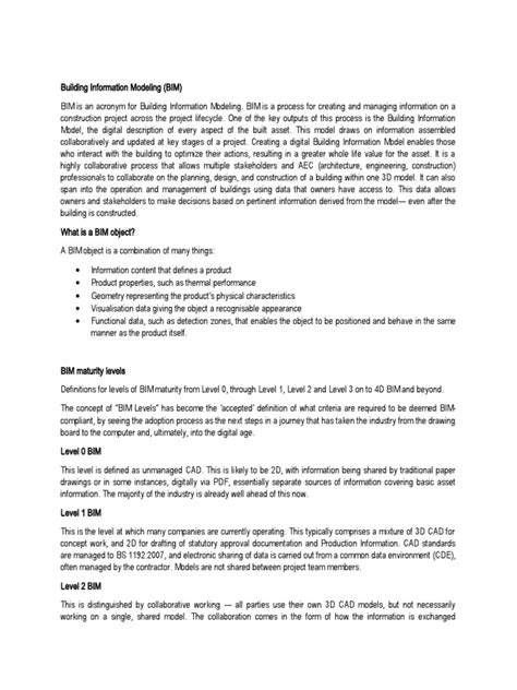Bim Pdf Building Information Modeling Autodesk Revit