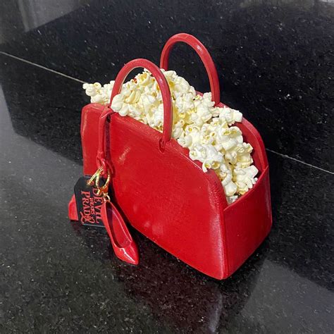 🍿 Kit Popcorn Bucket Red Bag And Keychains Devil Wears Prada 2・ Stl