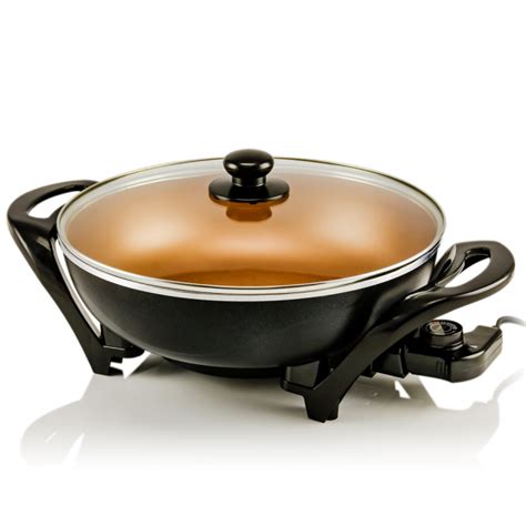 Ovente Electric Skillet 13 Inch With Non Stick Aluminum Coating Body