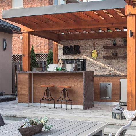 Outdoor Kitchen Pergola Bar