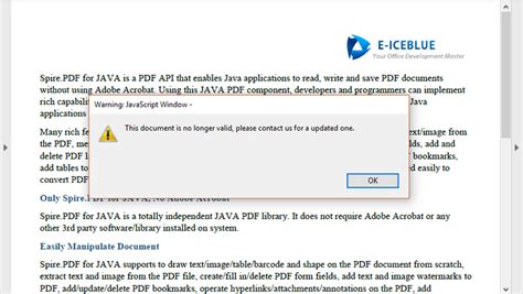 Set An Expiration Date For Pdf Document In Java