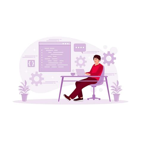 Premium Vector Application Developers Develop Software Application