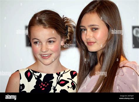 Ella Purnell And Isobel Meikle Small At The Photocall For Never Let Me Go At The Bfi London