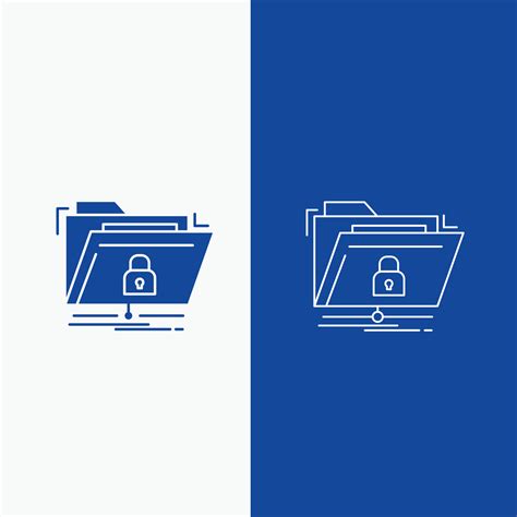 encryption files folder network secure line and glyph web button in